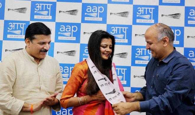 AAP में शामिल हुईं BJP के निलंबित सांसद कीर्ति आजाद की पत्नी पूनम ...