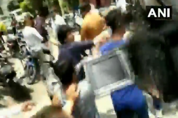 bjp leader kailash vijayvargiyas son mla akash vijayvargiya beaten thrashes municipal ...