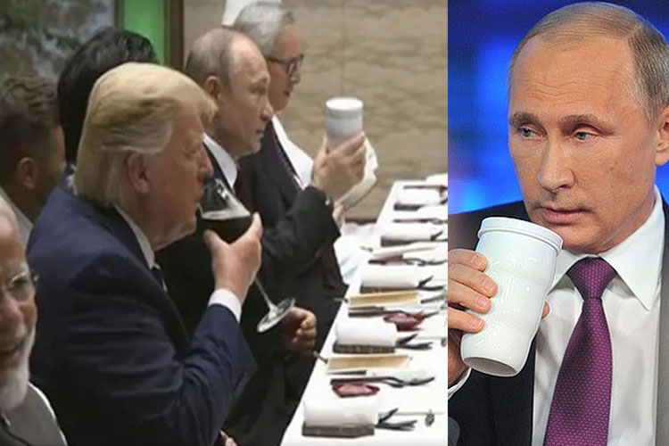 russian president vladimir putin brings his own mug in g20 summit ...