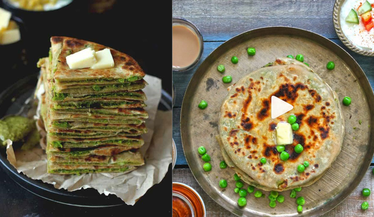 Matar ka paratha how to make peas parath in hindi: Recipe: ब्रेकफास्ट ...