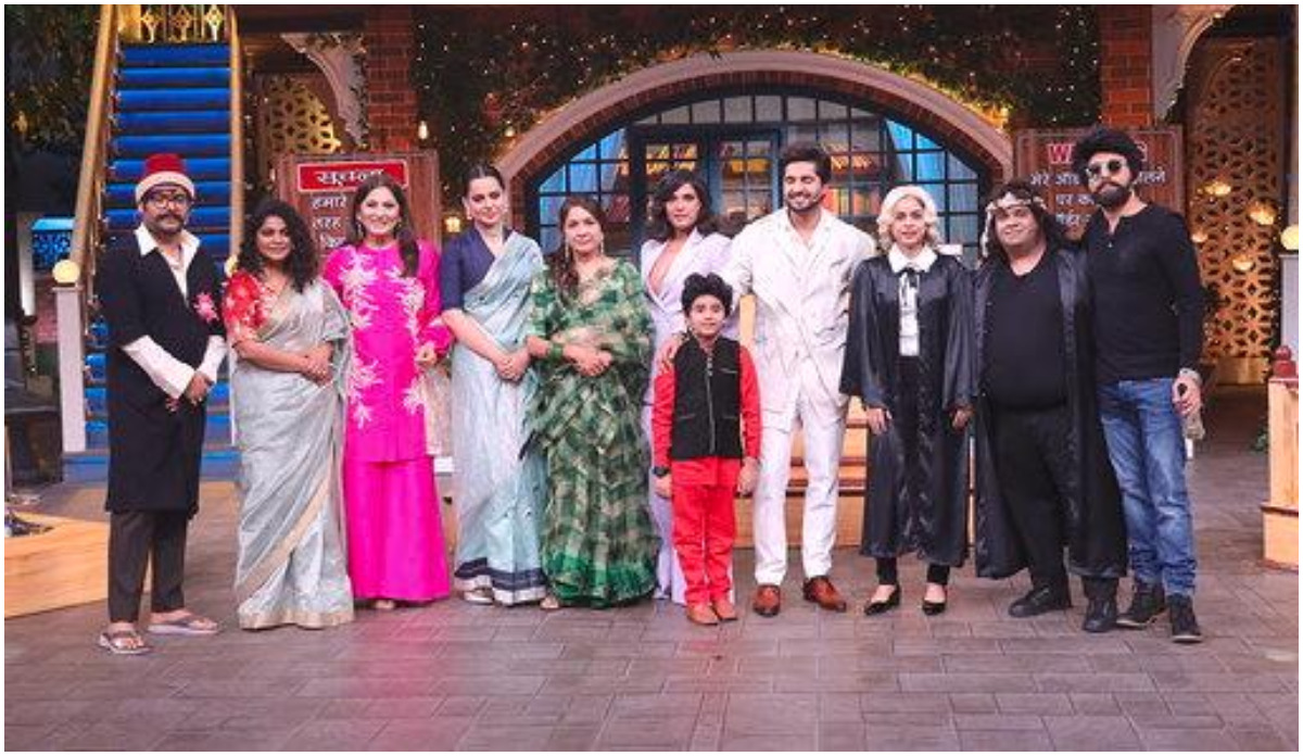 Kangana ranaut richa chadda neena gupta jassi gill at kapil sharma show ...