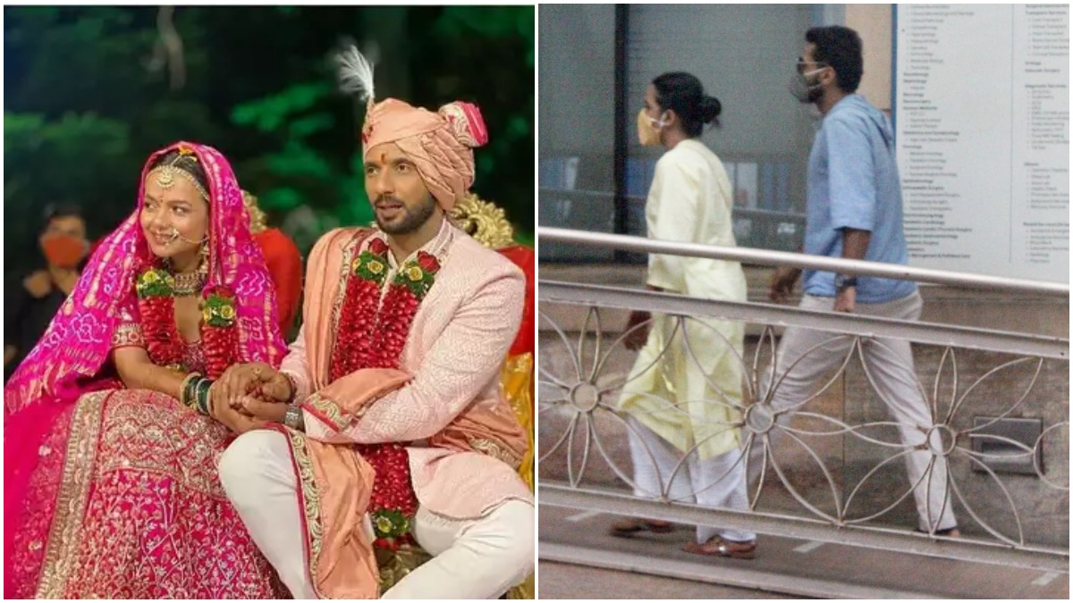 Puneet Pathak and Nidhi Singh who visited Remo D'Souza to visit the ...