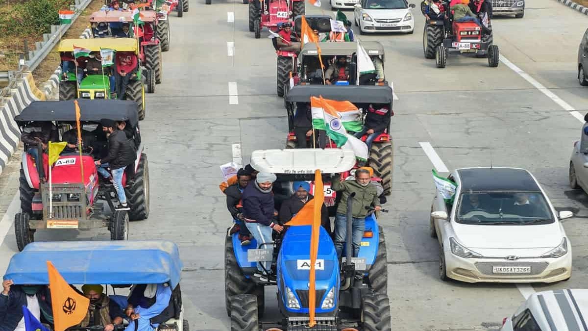Farmers protest Delhi police Grant Permission To tractor rally Parade ...