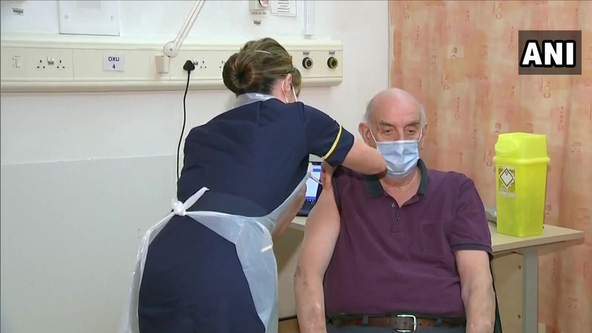 Oxford-AstraZeneca vaccine rolled out in Brian Pinker becomes first ...