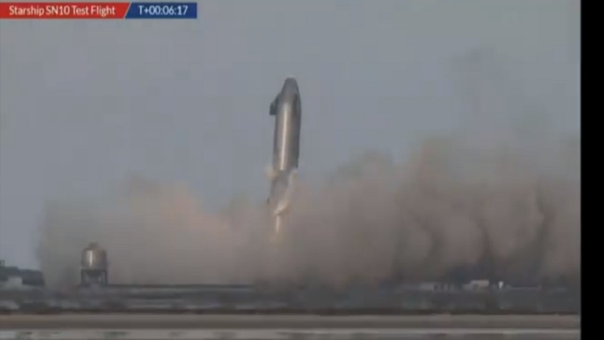 Elon Musk Spacex Starship Sn10 Explodes On Return earth see video| एलन ...
