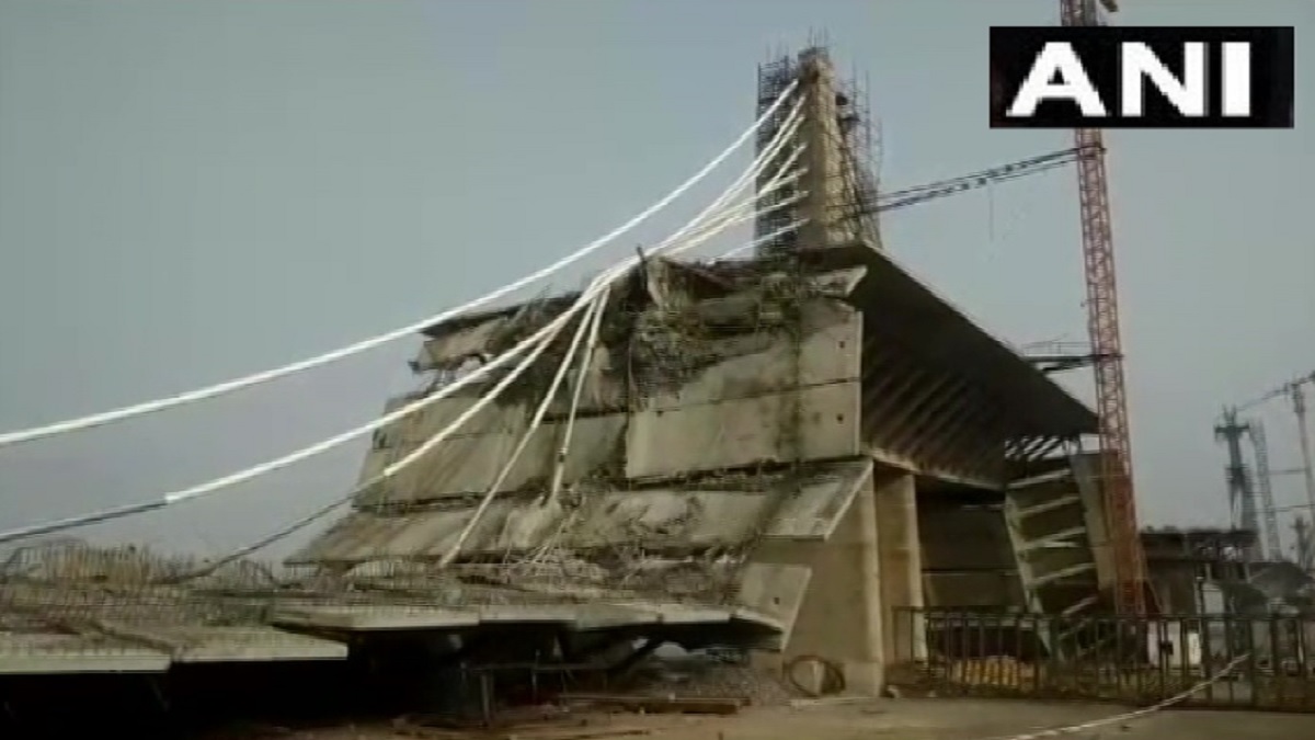 Bridge Structure collapse: The super structure of the four-lane bridge ...