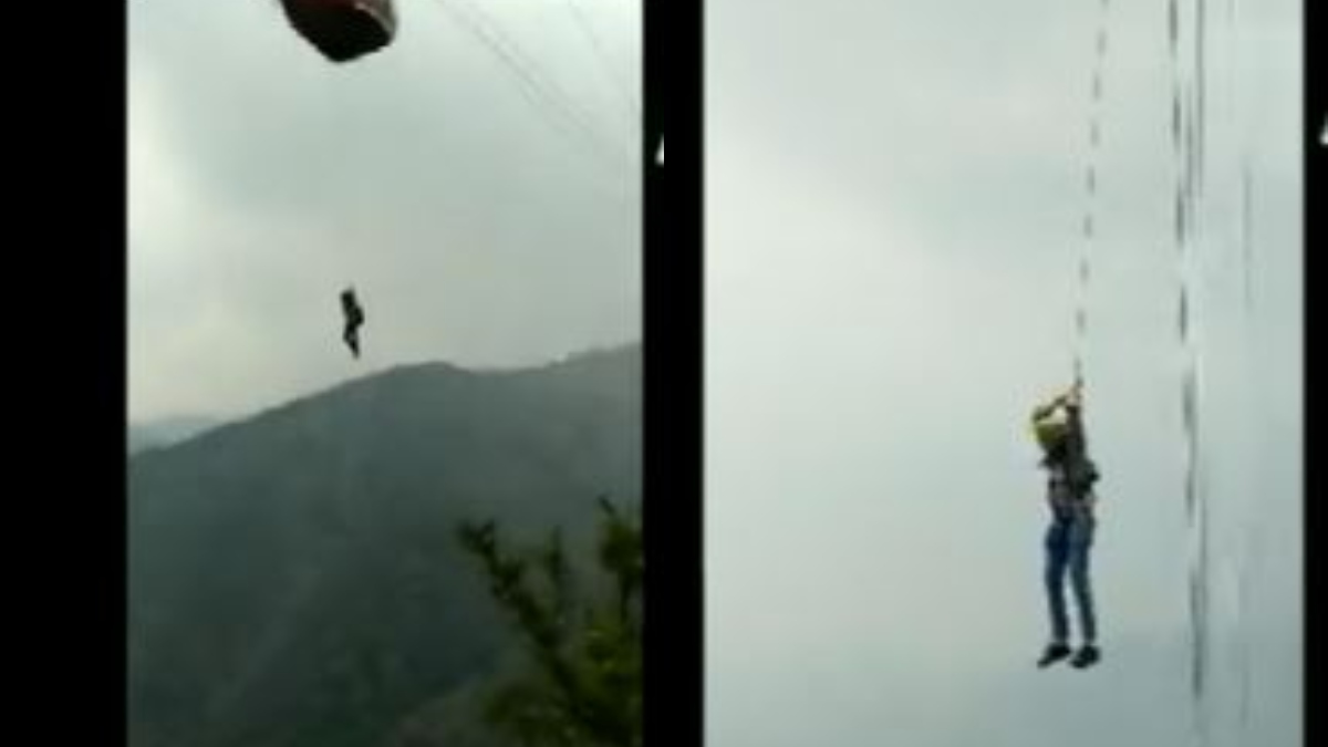 Parwanoo Timber Trail himachal pradesh Ropeway stopped suddenly more ...