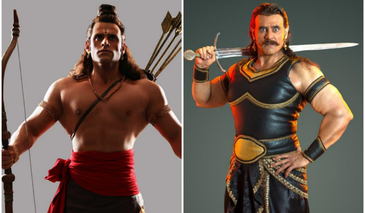 Puneet Issar Ravana his son Siddhant Issar Lord Ram in the grand Ram ...