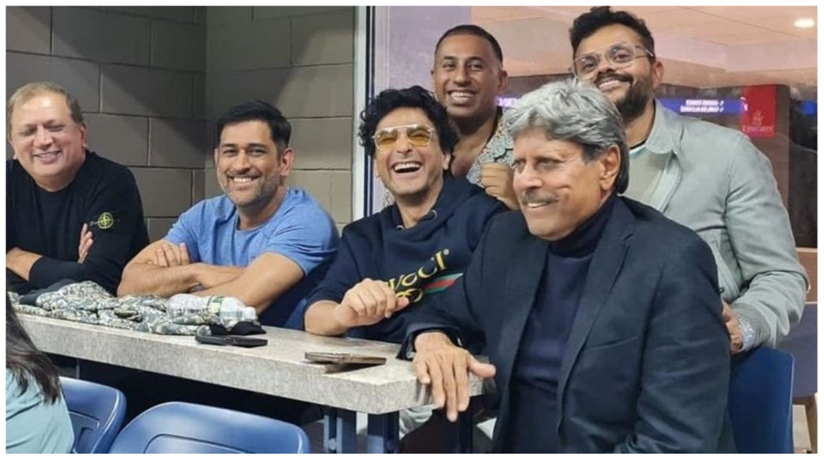 MS Dhoni and Kapil Dev together VIDEO in US Open 2022 एमएस धोनी और कपिल ...