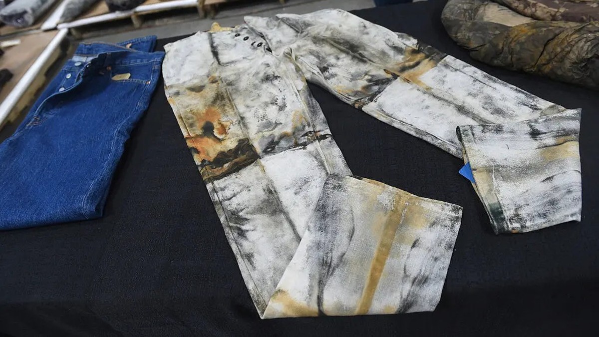 Rotten and damaged pants recovered from shipwreck Auction in millions ...