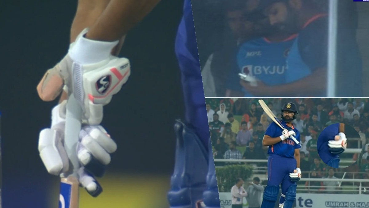Rohit Sharma with injured thumb returned for batting in do or die match ...