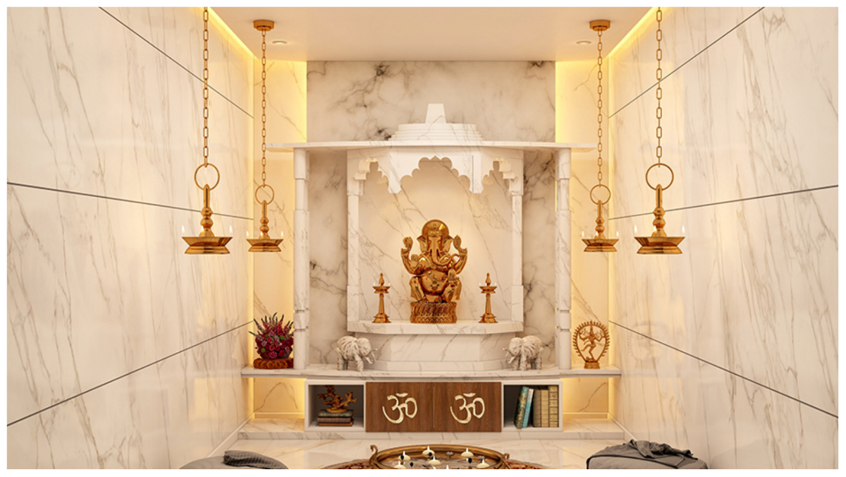 घर में मंदिर कैसा होना चाहिए? लकड़ी का या मार्बल और ग्रेनाइट जैसे ...