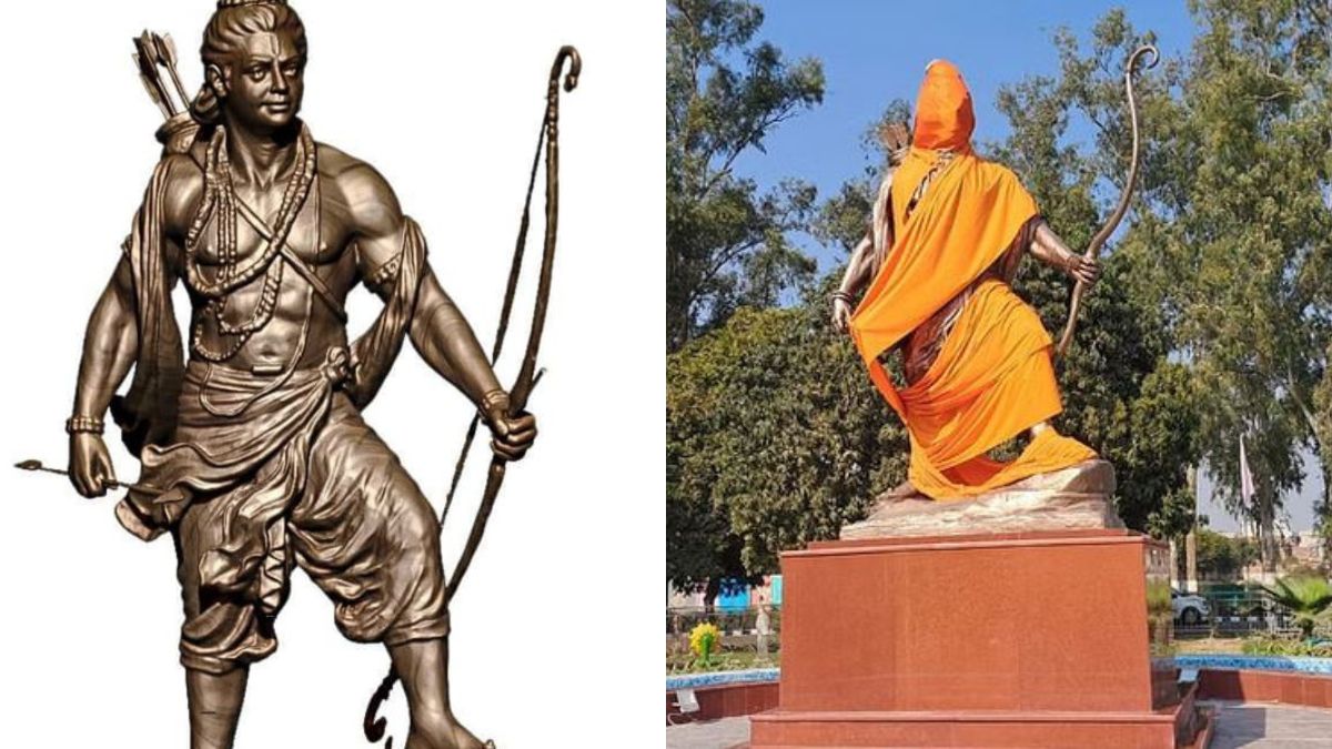 bronze statue of laxman installed at lucknow airport । अयोध्या में 'राम ...