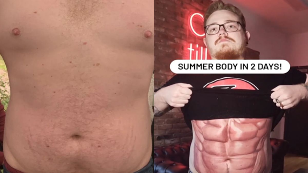 how to get 6 pack Abs in 2 days, man gets six pack abs in two days ...