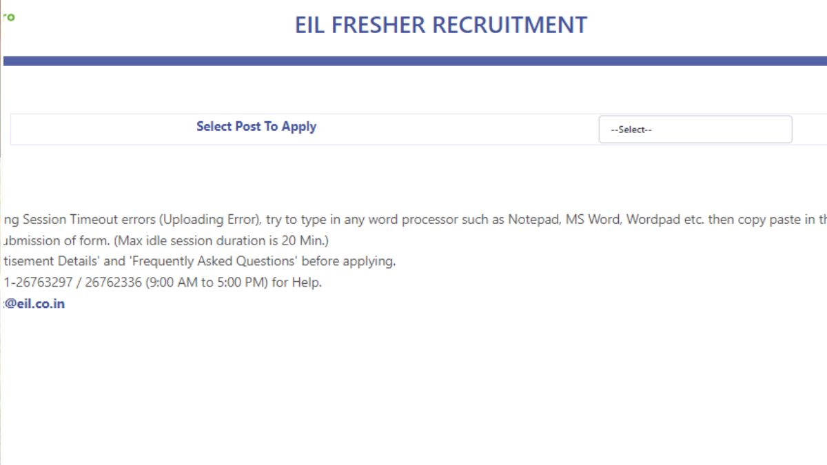 EIL recruitment 2023 Apply for 42 Management Trainee posts । EIL में ...