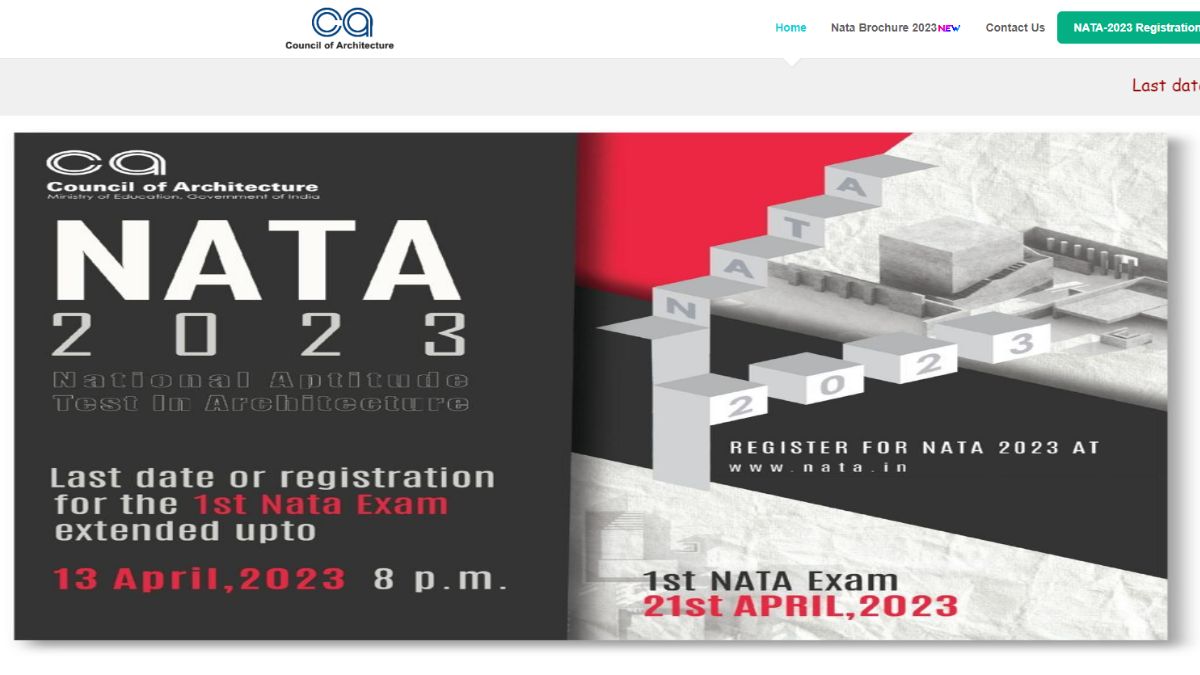 NATA 2023 registration date extended till April 13, know how to apply ...