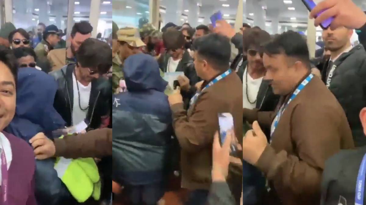 Shah Rukh Khan stuck in crowd at Srinagar airport see how it happened ...