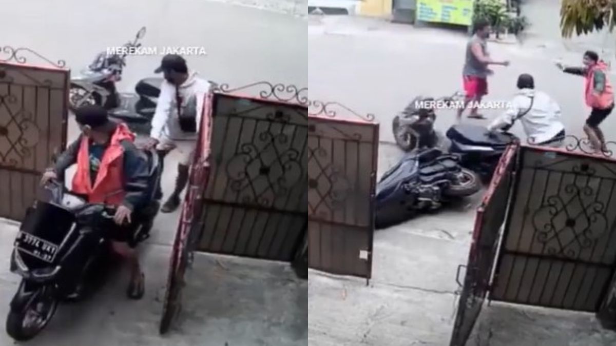 Thief Steals Motorcycle in front of Its Owner, Funny Video goes viral ...