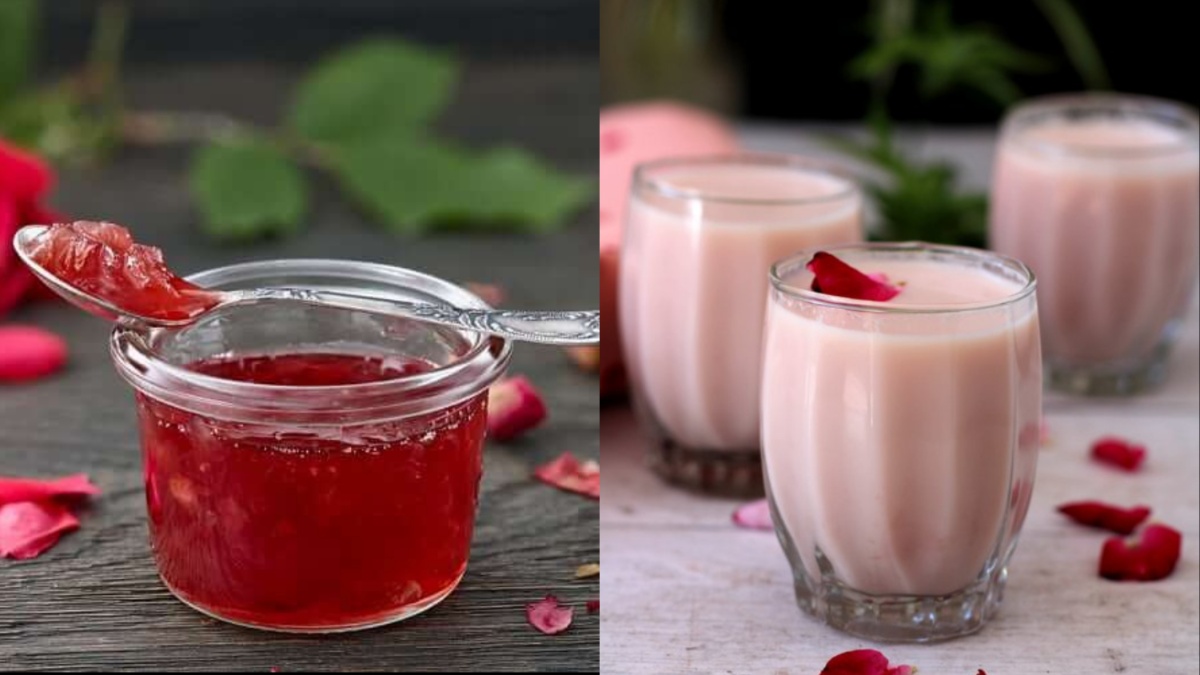 गर्मियों में गुलकंद वाला दूध पीने के फायदे | gulkand milk recipe ...