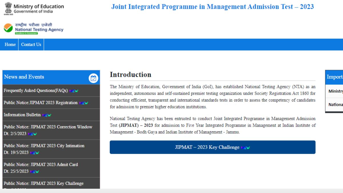 JIPMAT 2023 provisional answer key released at jipmat.nta.ac.in, get link । JIPMAT 2023 के ...