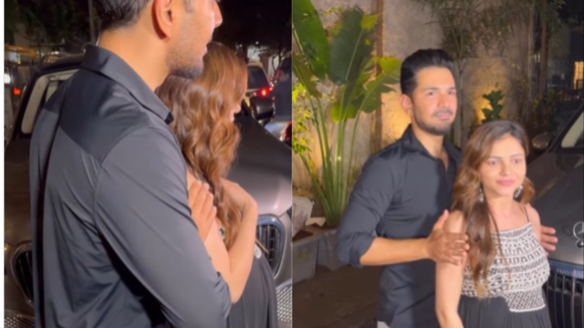 Pregnant Rubina Dilaik was seen amidst the crowd husband Abhinav Shukla ...