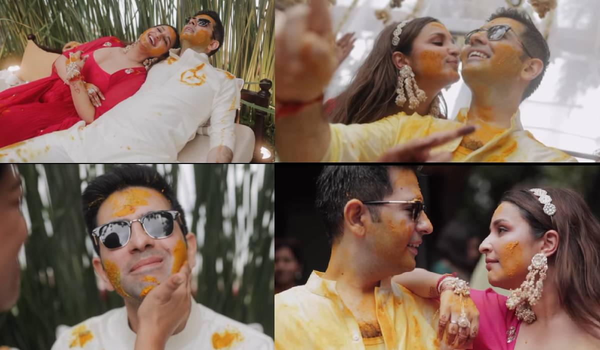 Raghav Chadha parineeti chopra romantic video from haldi chura ceremony shows unseen moment ...