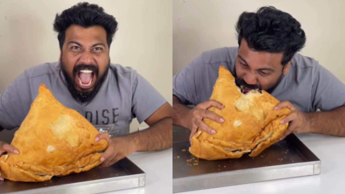 Seeing the man eating 5 kg samosa, people called him a demon| Viral ...