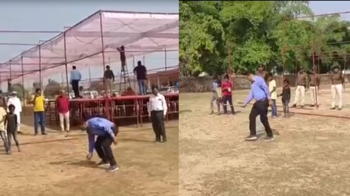 DM of Umaria district playing gilli danda with children video goes ...