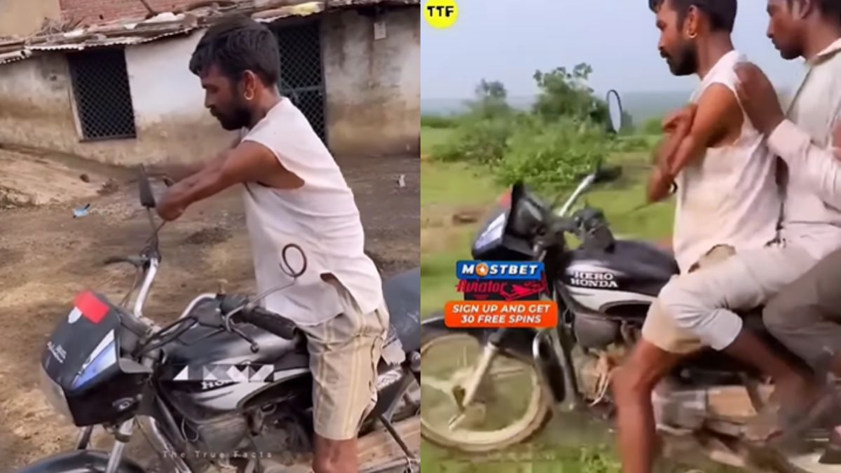 दोनों हाथ नहीं फिर भी बाइक चलाता है यह शख्स Video देख लोगों ने हौंसले