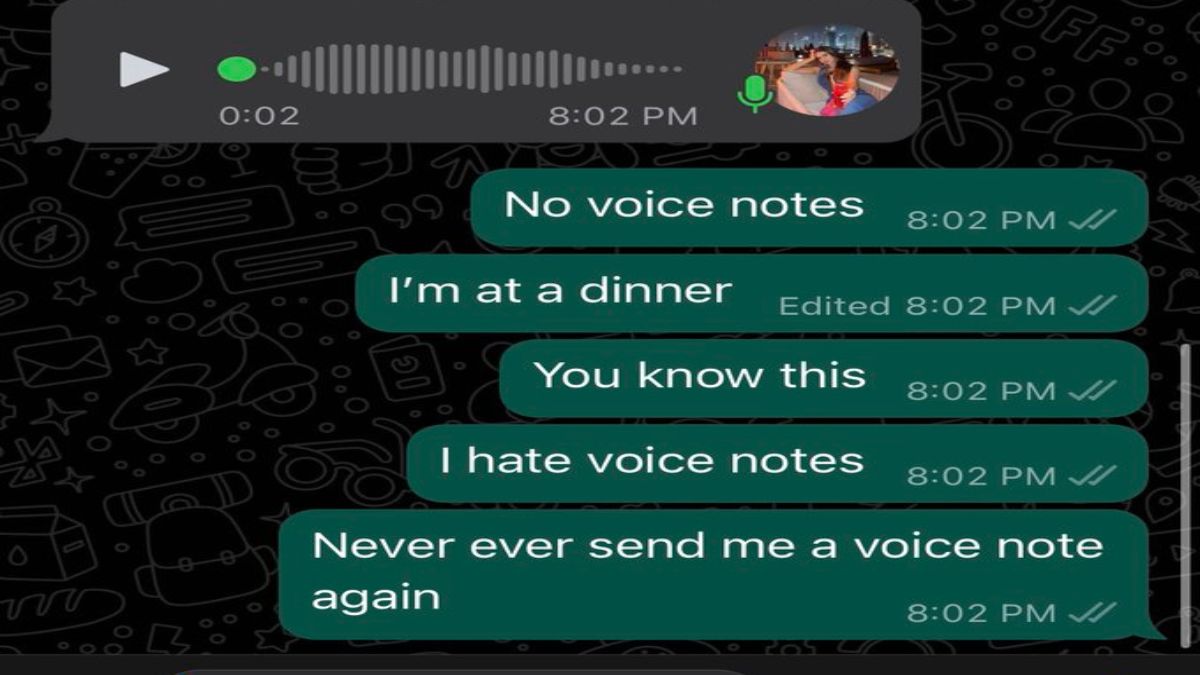 व्हाट्सएप पर Voice Note आते ही भड़का शख्स, स्क्रीनशॉट हुआ वायरल तो ...