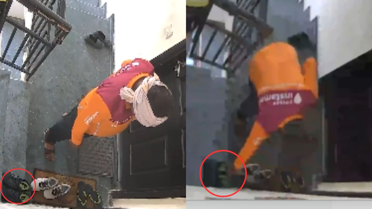 Nike के जूते देख फिसली डिलीवरी बॉय की नीयत, CCTV में कैद हुआ चोरी का ...