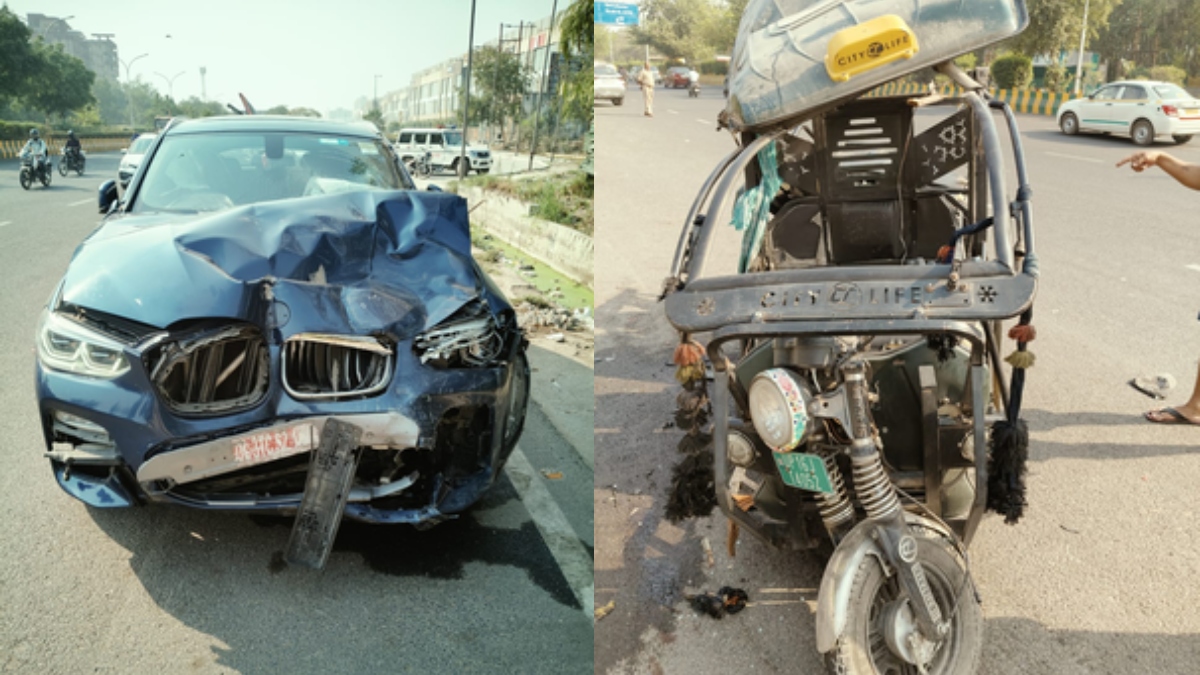 नोएडा में हादसा, तेज रफ्तार BMW ने ई-रिक्शा को मारी टक्कर, नर्स समेत दो ...