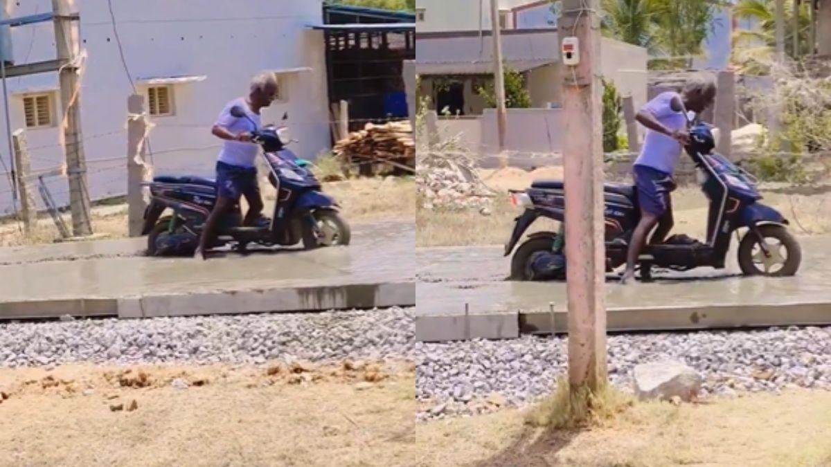 चचा ने तो सारी किए कराए पर स्कूटी फेर दिया, Video देख लोगों ने किया ...