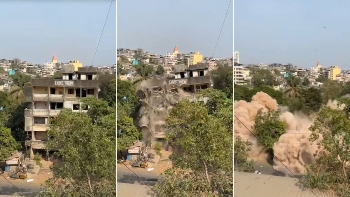 ‘लेक व्यू' इमारत ताश के पत्तों की तरह ढही, उल्हासनगर के हीरा घाट पर मची ...
