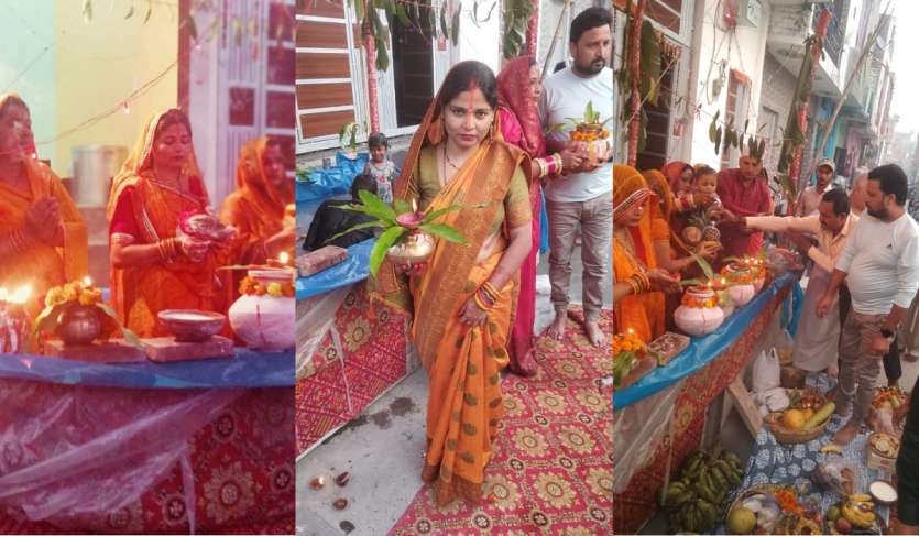 Chhath 2022 people celebrates chhath puja women offer usha arghya on ...